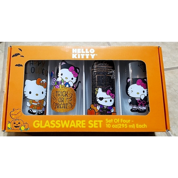 Hello Kitty | Dining | Hello Kitty Halloween 4pc Glassware Set | Poshmark